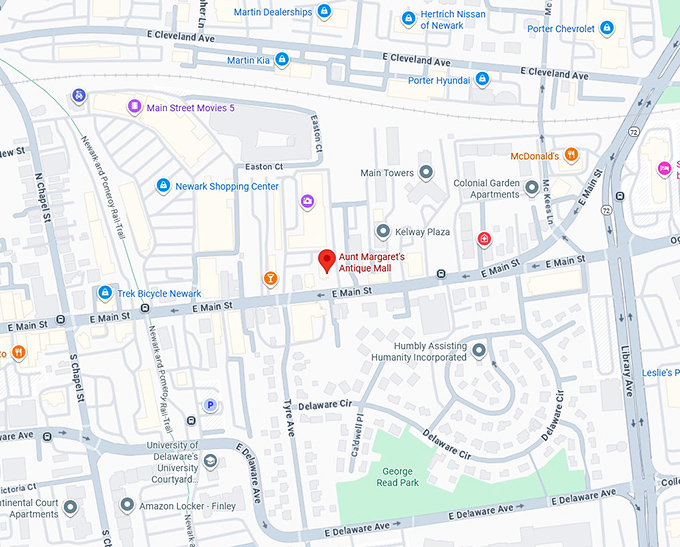 16. aunt margaret's antique mall map