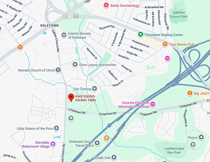 16. aunt vonda's kitchen table map