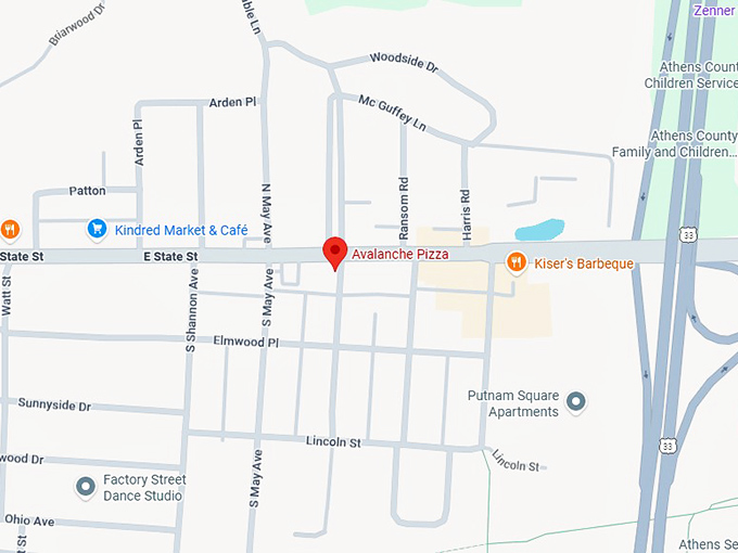 avalanche pizza map