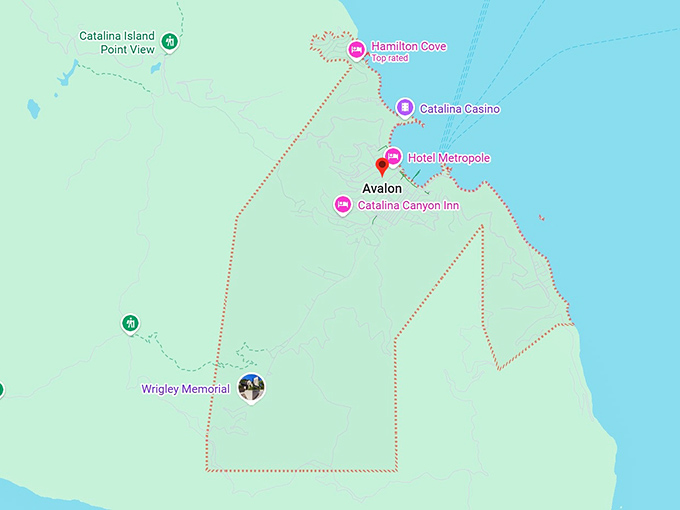 16. avalon, ca map