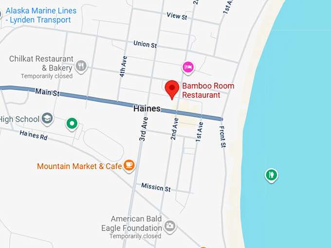 16. bamboo room restaurant map