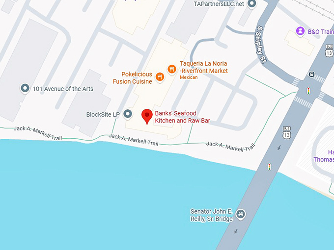 16. banks' seafood kitchen and raw bar map