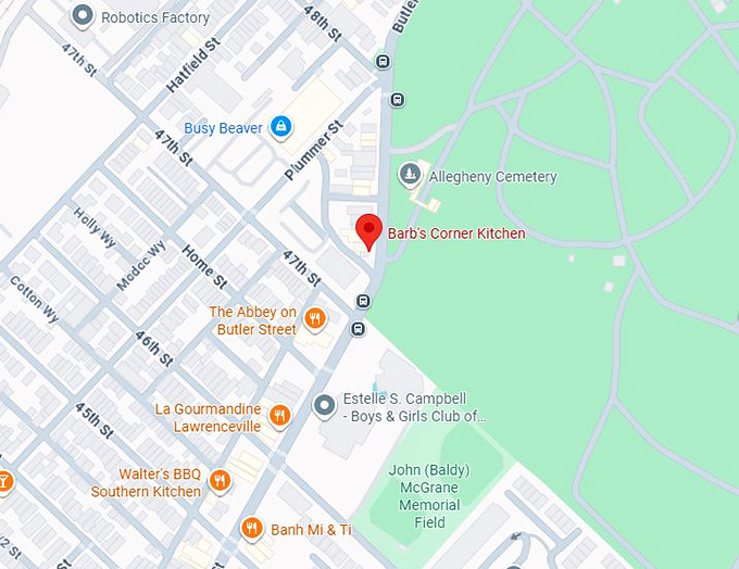 16. barb&rsquo;s corner kitchen map