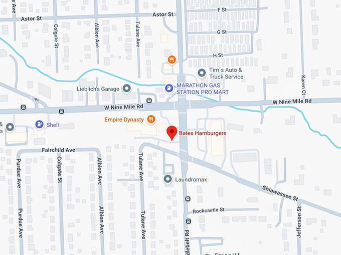 16. bates hamburgers map