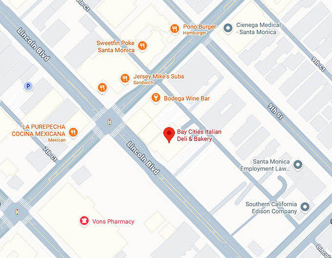 16. bay cities italian deli & bakery map