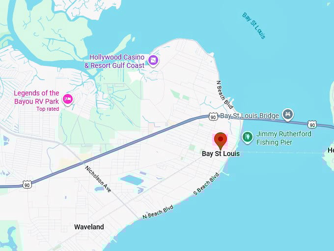 16. bay st. louis map