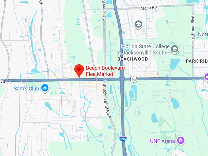 16. beach boulevard flea market map