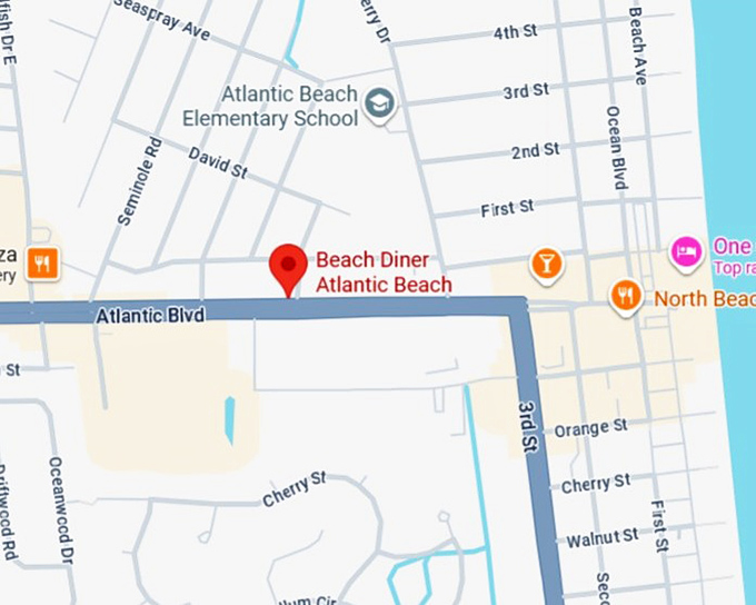 16. beach diner atlantic beach map