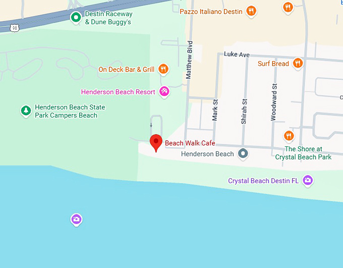 16. beach walk cafe map