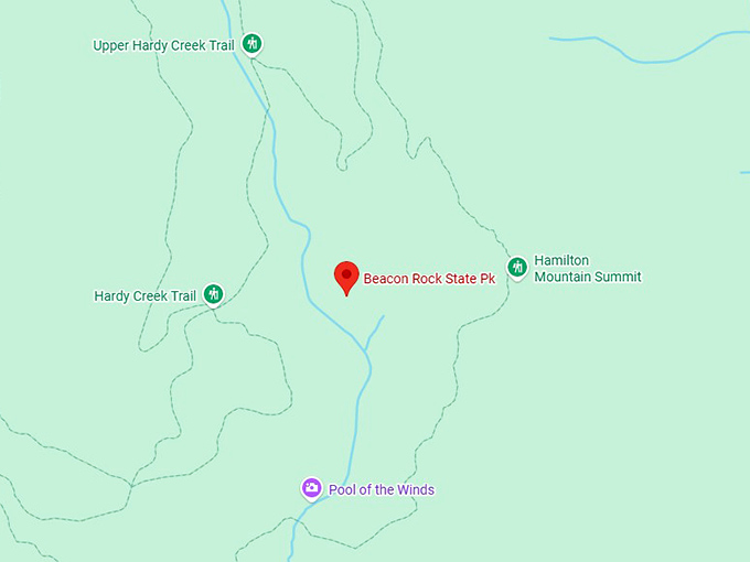 16. beacon rock state park map