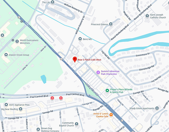 16. bear e patch cafe west map