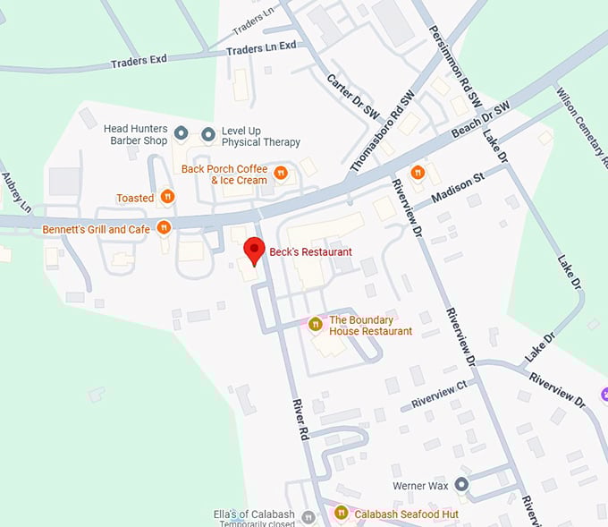 16. becks restaurant map