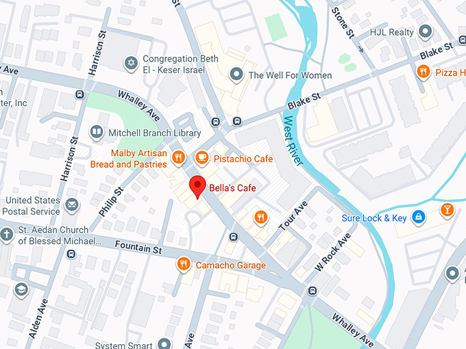 16. bella's cafe map