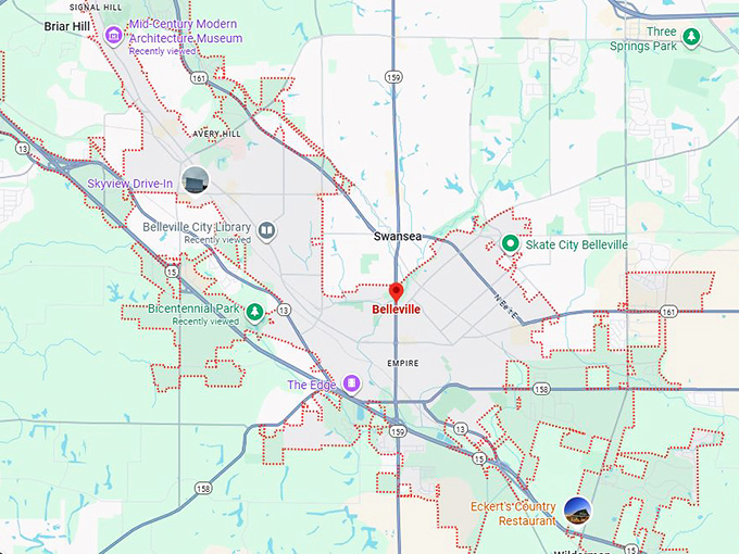 16. belleville il map