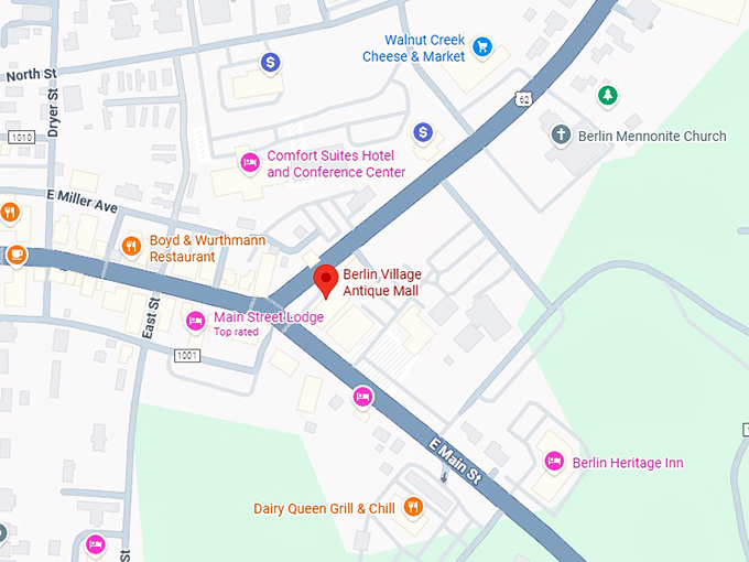 16. berlin village antique mall map