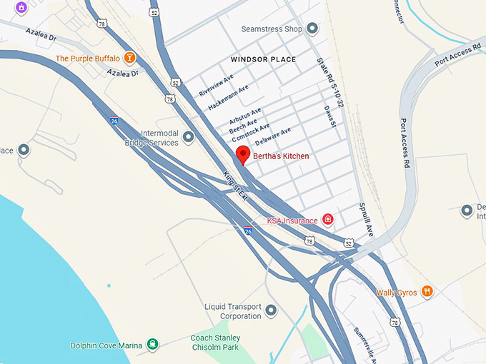 16. bertha's kitchen map