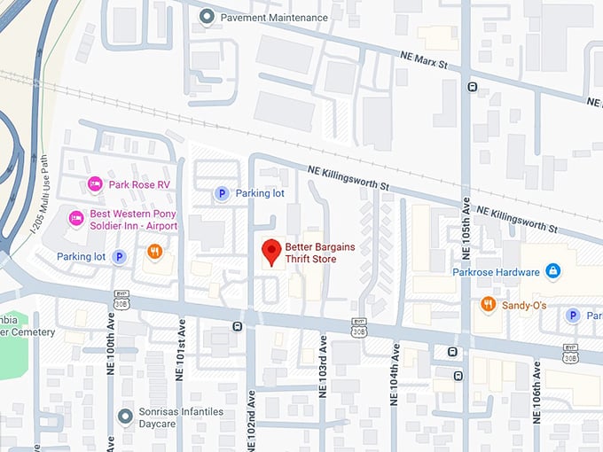 16. better bargains thrift store map