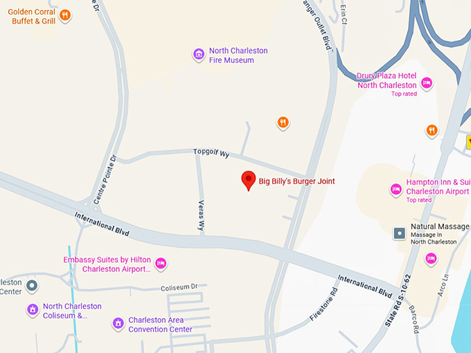 16. big billy's burger joint map