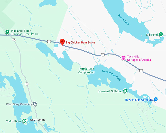 16. big chicken barn books map