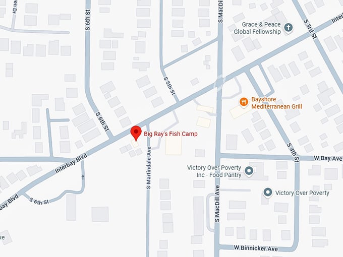 16. big ray&rsquo;s fish camp map