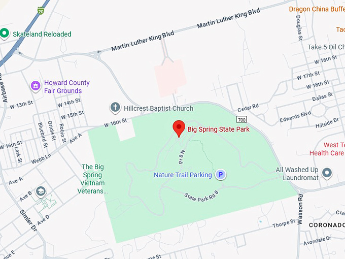 16. big spring state park map