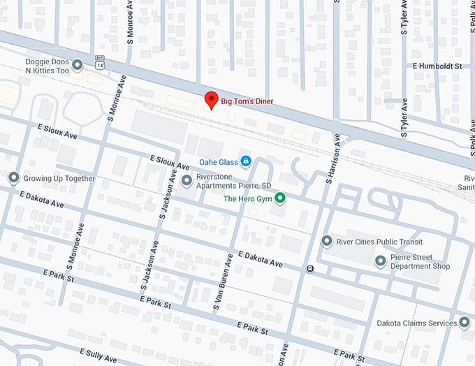 16. big tom's diner map