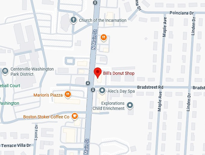 16. bill's donut shop map