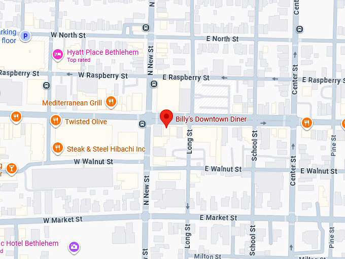 16. billy's downtown diner map