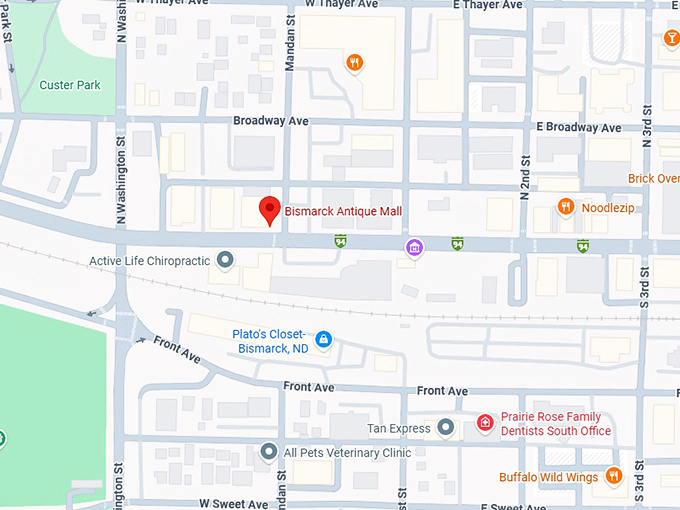 bismarck antique mall map