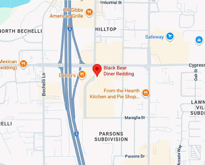 16. black bear diner redding map