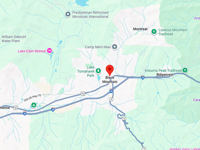 black mountain nc map