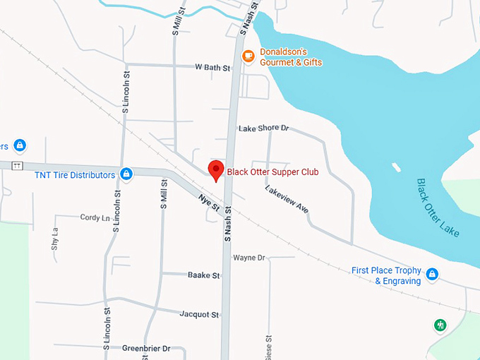 16. black otter supper club map