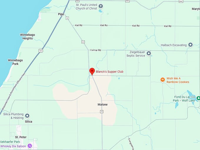 16. blanck's supper club map