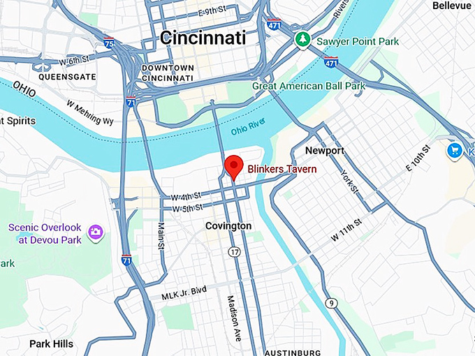 16. blinkers tavern map