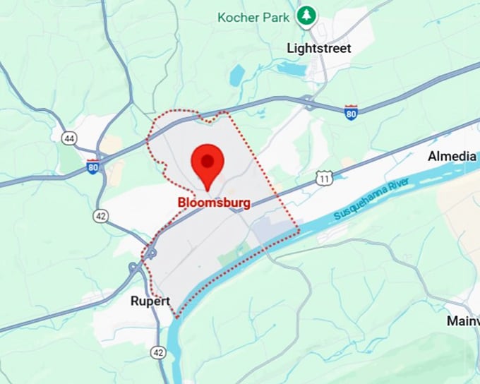 16. bloomsburg map