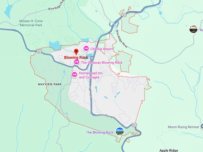 16. blowing rock, nc map