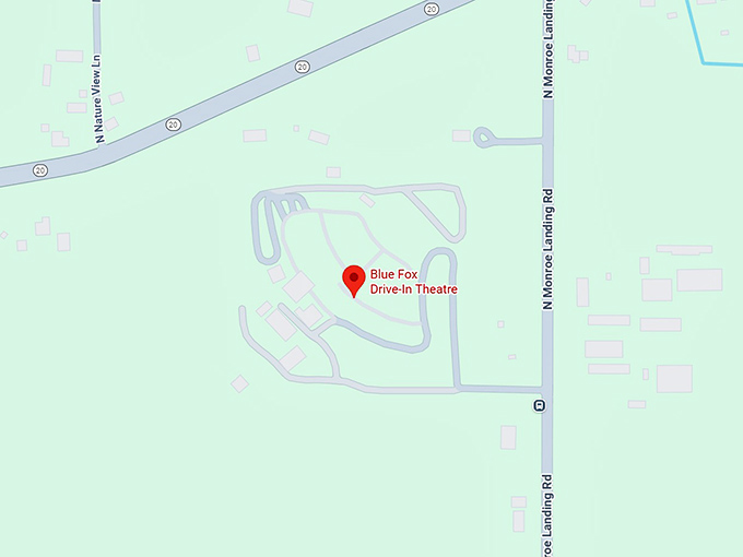 16. blue fox drive in theatre map