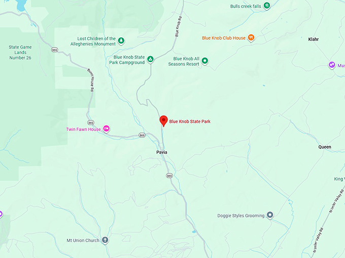 16. blue knob state park map