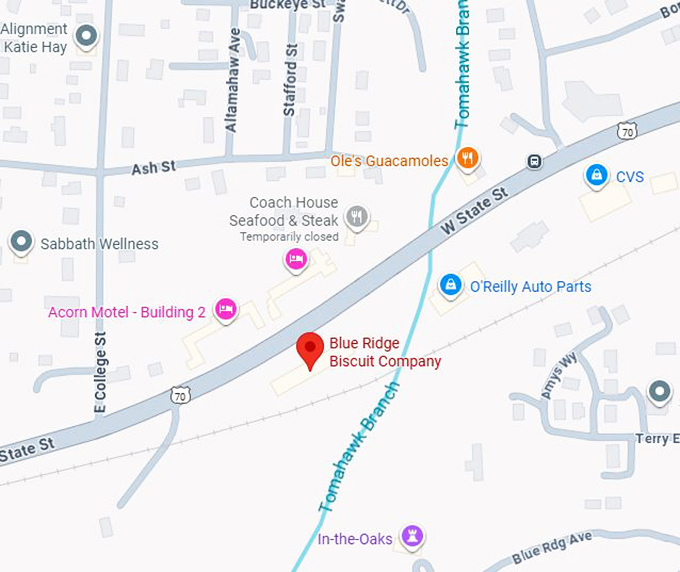 16. blue ridge biscuit company map