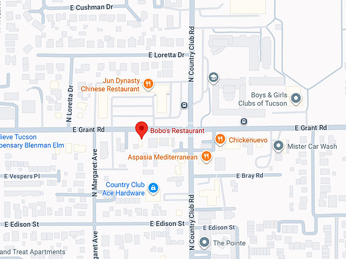 16. bobo's restaurant map