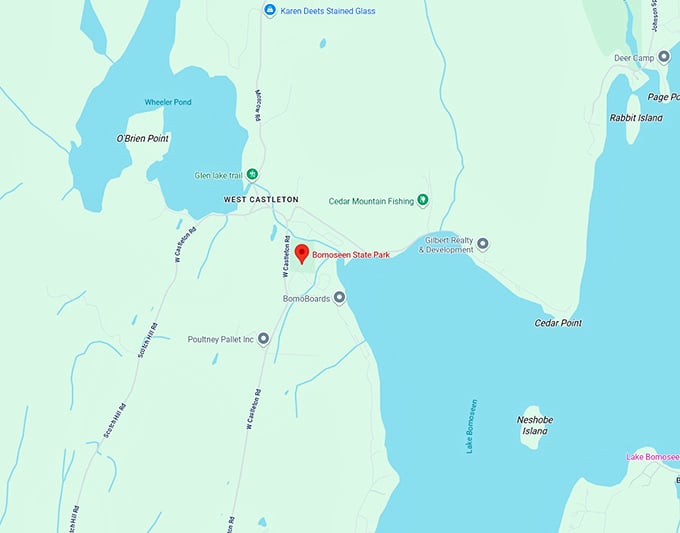 16. bomoseen state park map