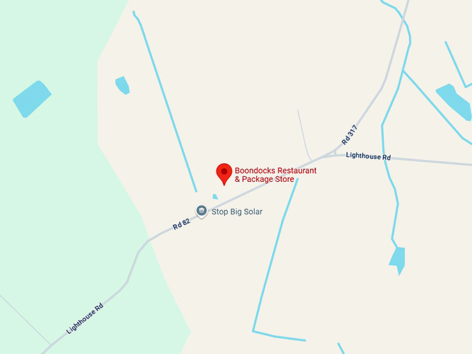 16. boondocks restaurant & package store map