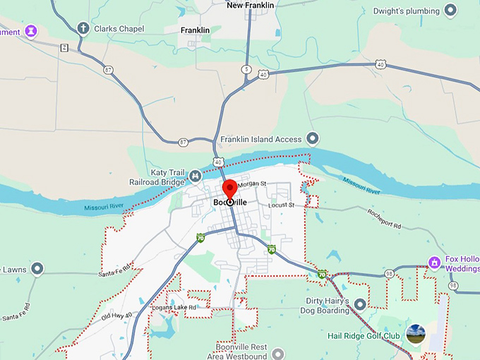 16. boonville, mo map