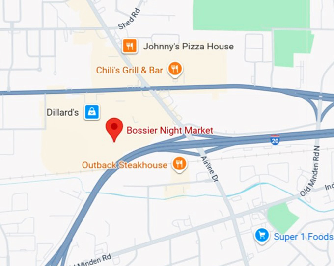 bossier night market map
