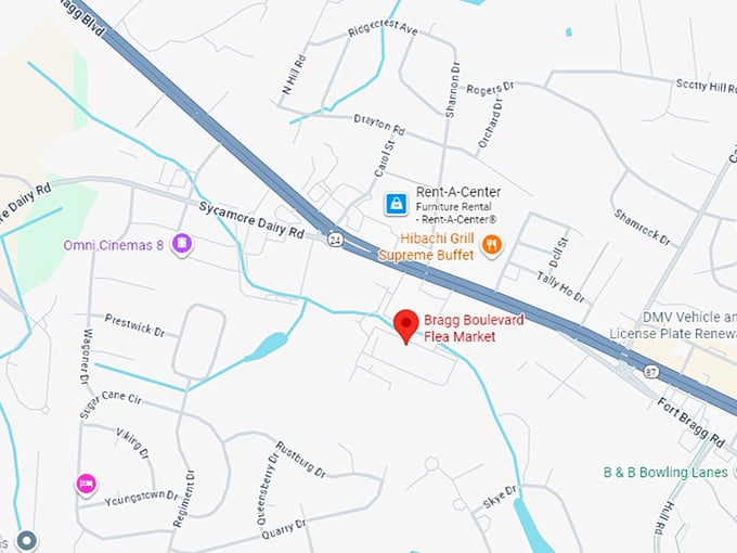 16. bragg blvd flea market map