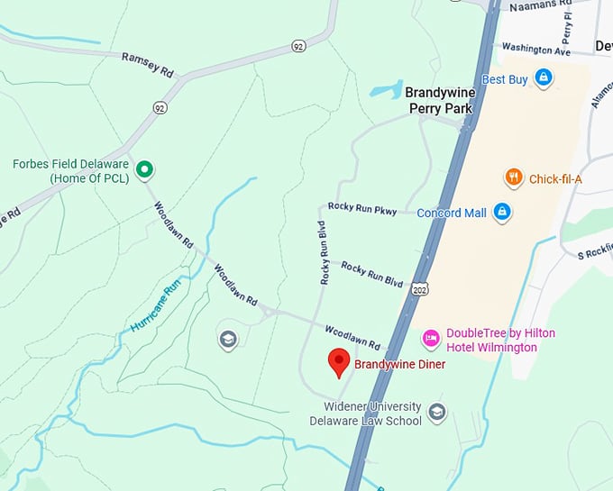 16. brandywine diner map