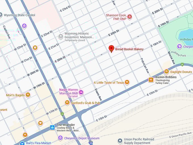 16. Bread Basket bakery map.