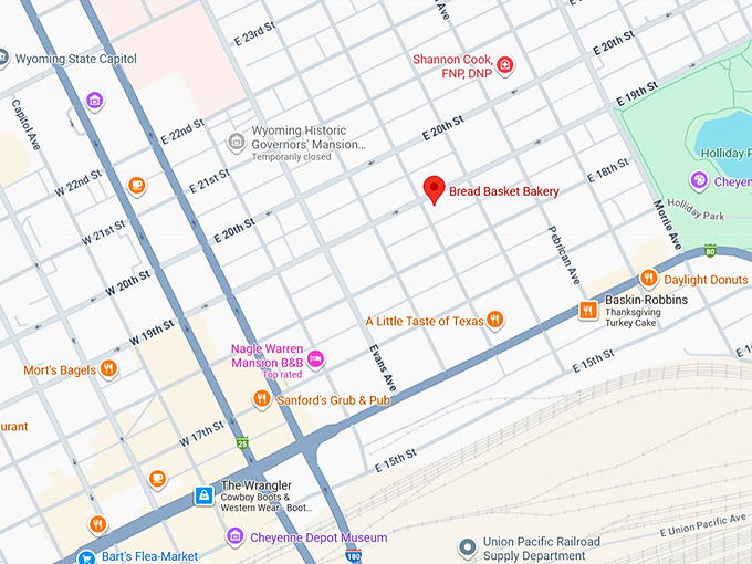 16. Bread Basket bakery map.