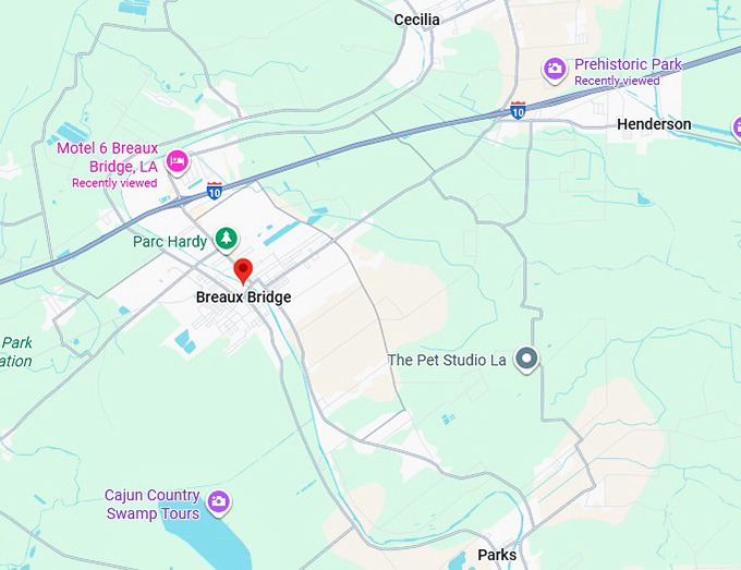 16. breaux bridge map