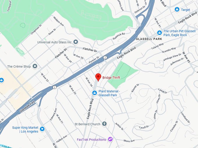 16. bridge thrift (3516 n eagle rock blvd) map